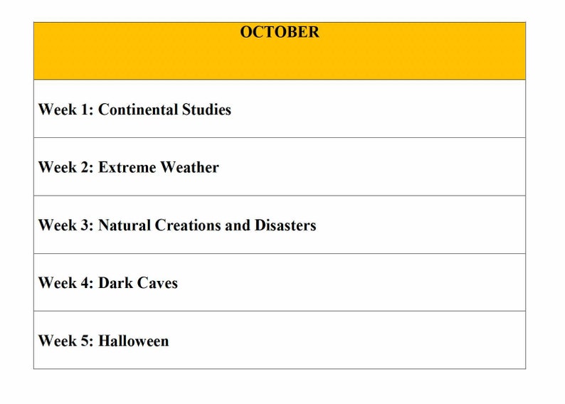 October Preschool and Pre-k Lesson Plans - Etsy