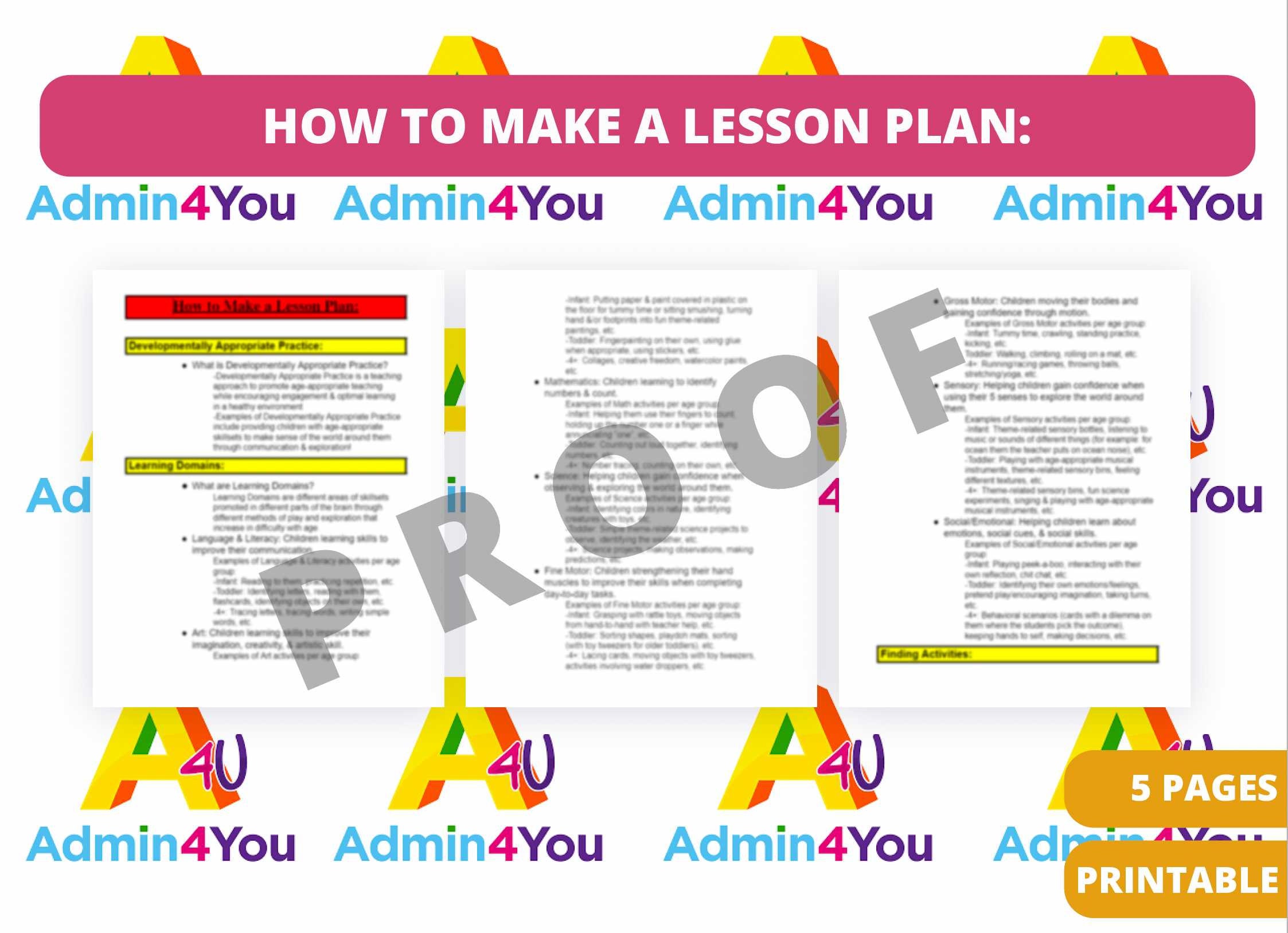 How to Make a Lesson Plan - Etsy