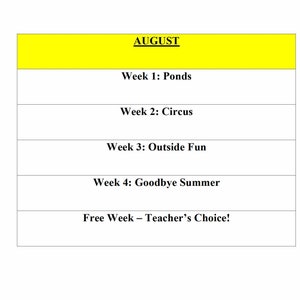 August Infant Lesson Plans - Etsy