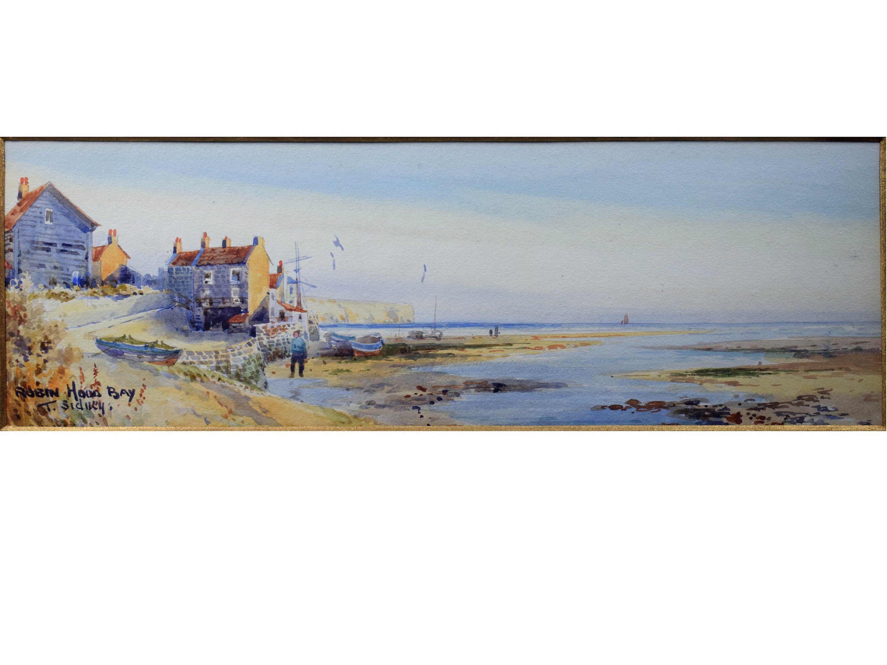 EDWARDIAN Watercolour Robin Hood Bay by Thomas Sidney - Etsy
