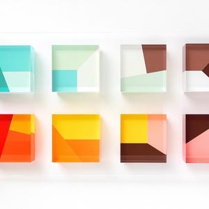 Geometric Acrylic Cube Wall Art: Modern Lucite Decor - Etsy