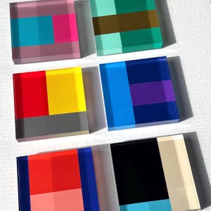 Acrylic Block Wall Art: Geometric Design, Set of 6 - Etsy
