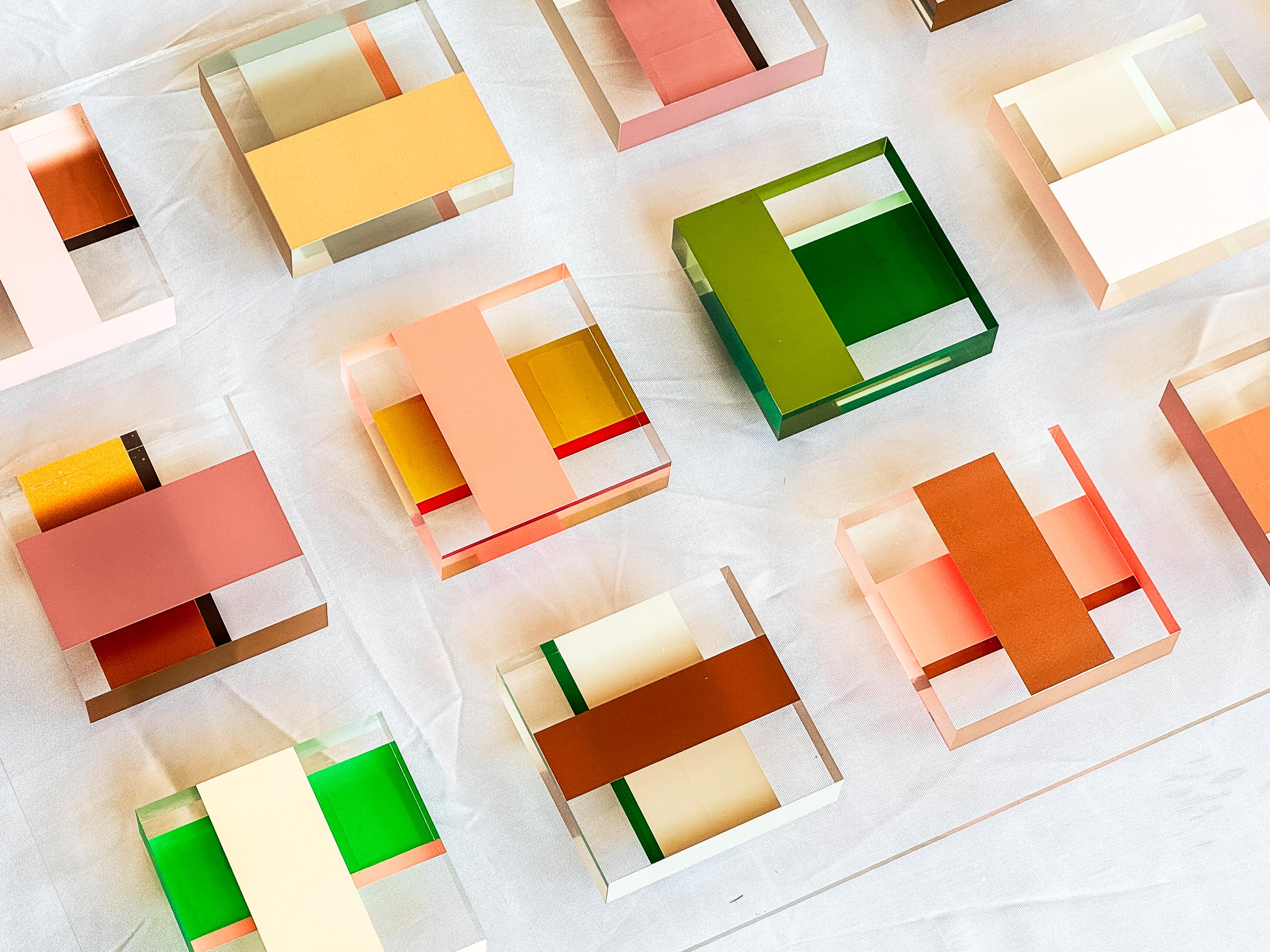 3D Acrylic Block Wall Art, Modern Geometric Sculpture. Luxury ...