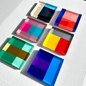 Acrylic Block Wall Art: Geometric Design, Set of 6 - Etsy