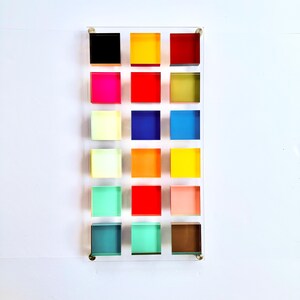 3D Acrylic Block Wall Art: Modern Colorful Sculpture - Etsy