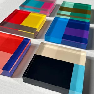 Acrylic Block Wall Art: Geometric Design, Set of 6 - Etsy