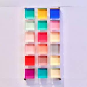 Large Acrylic Panel With Colorful Clear Blocks | Choose Size and Color ...