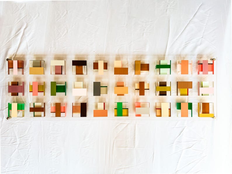 3D Acrylic Block Wall Art, Modern Geometric Sculpture. Luxury ...