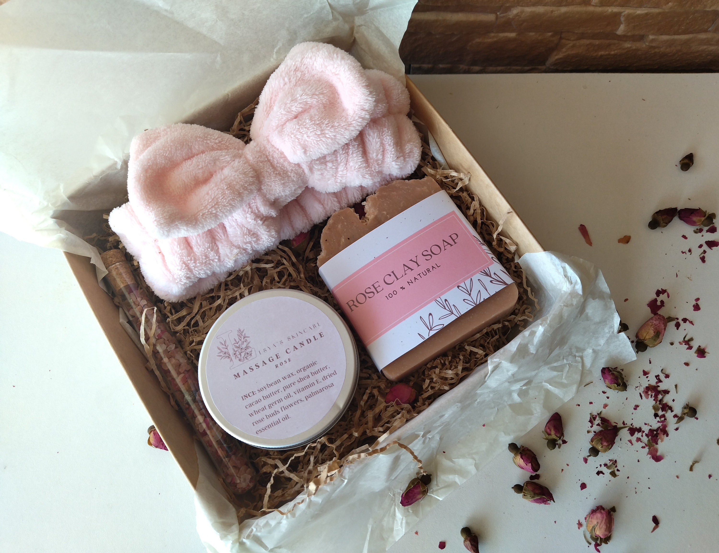 Spa Gift Box for Her/ Birthday Box for Best Friend Rose/self Care Gift ...