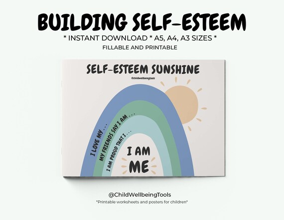 Self Esteem Self Love Printable Worksheet Planner Journal | Etsy