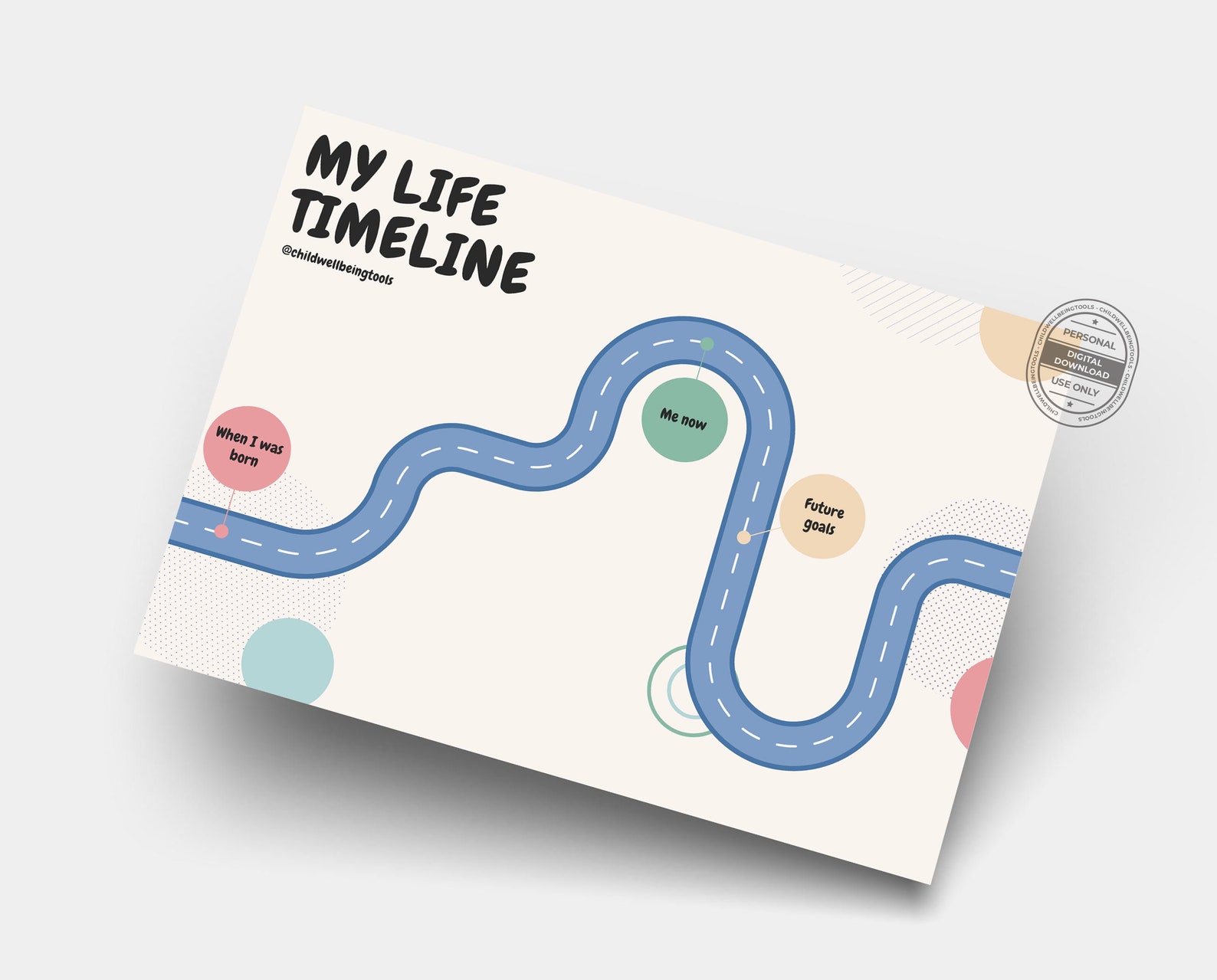 MY LIFE TIMELINE Printable Worksheet Kids Journal Insert - Etsy UK