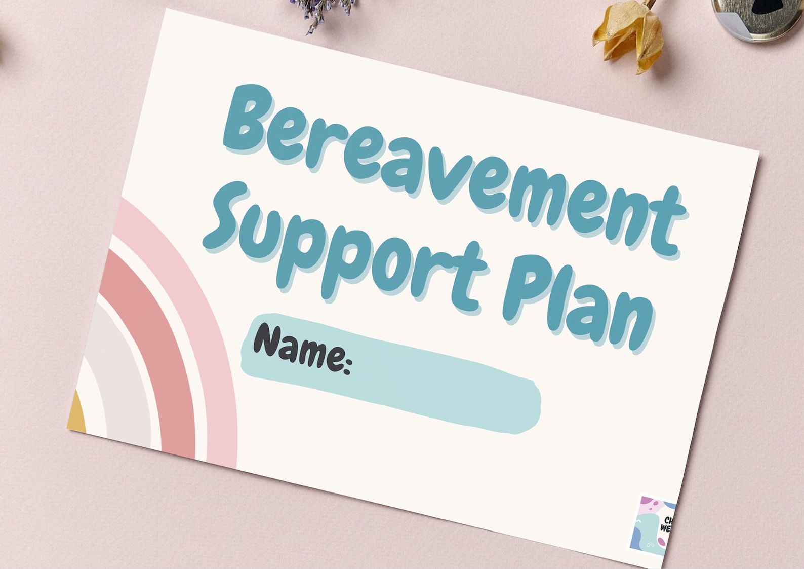 Bereavement Support Plan Printable Worksheet Planner Journal Insert ...