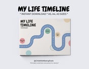 MY LIFE TIMELINE Printable Worksheet Kids Journal Insert Template ...