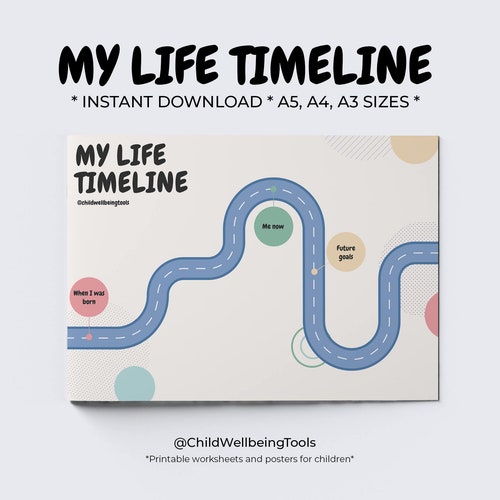 MY LIFE TIMELINE Printable Worksheet Kids Journal Insert - Etsy UK