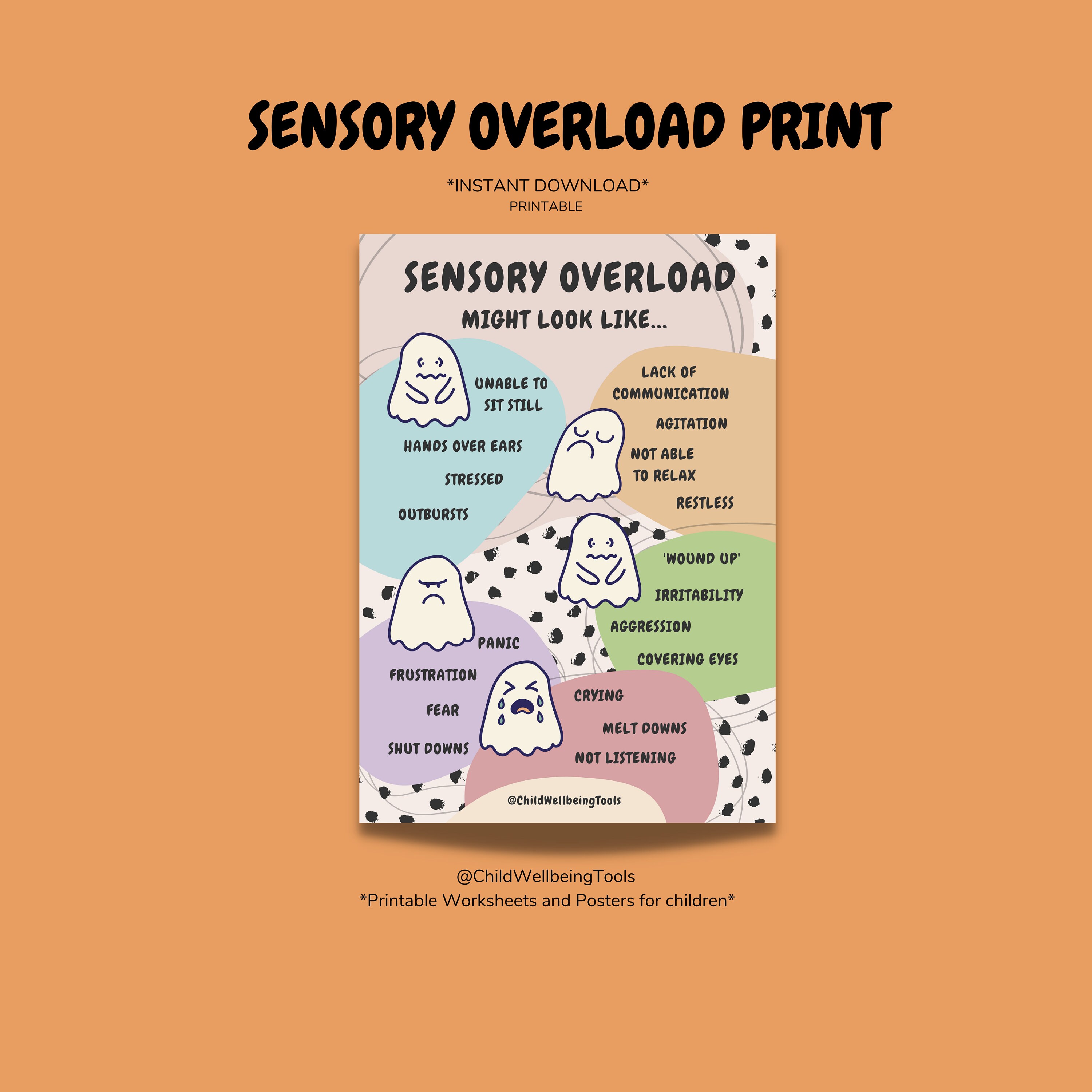 Sensory Overload Poster | Classroom Printable, Kids Social Work Aid ...