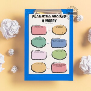 Worry Planning Worksheet for Kids, Stress Management (printable PDF ...