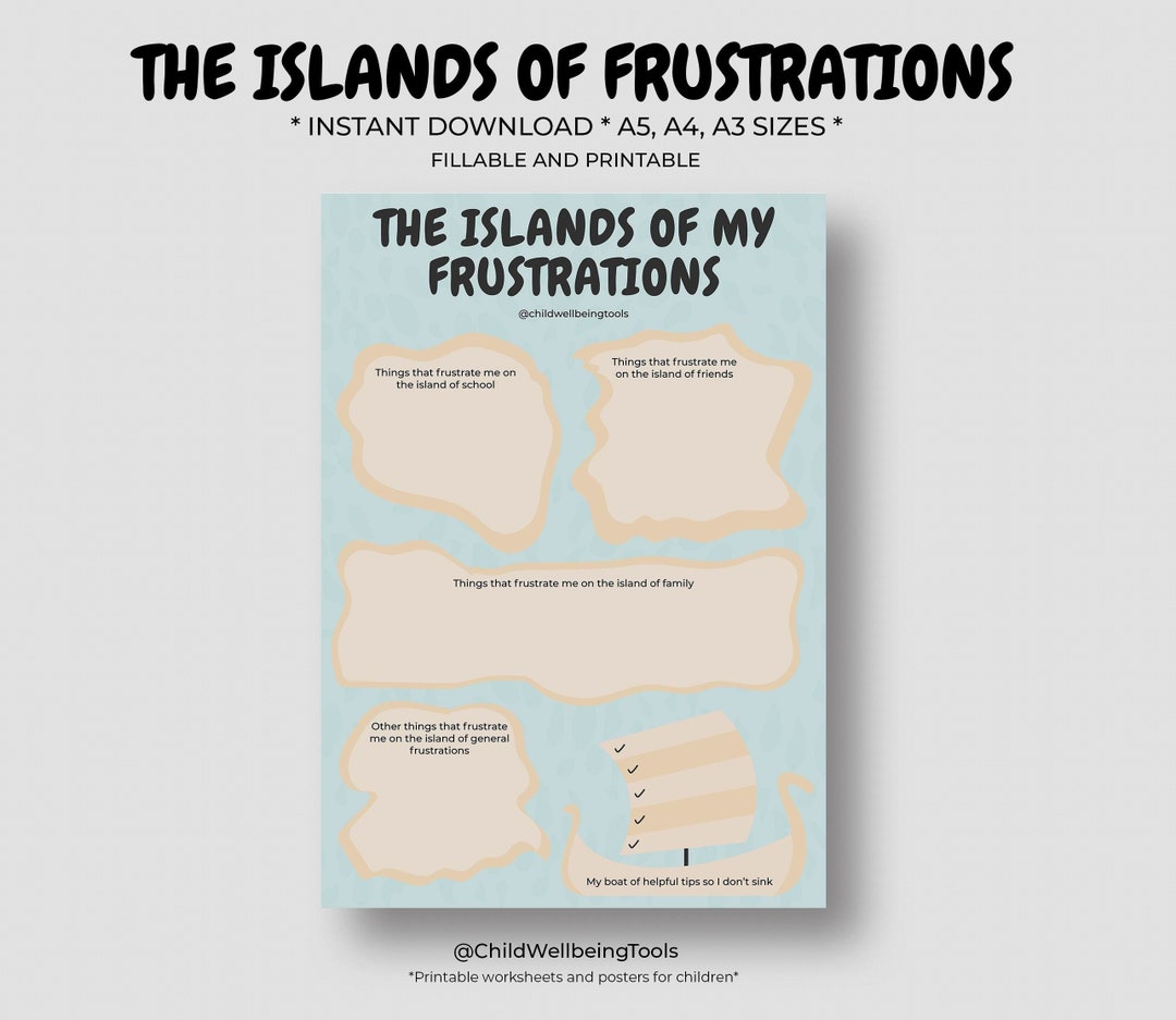 Feelings Worksheet: Frustration Exploration for Children (printable PDF ...