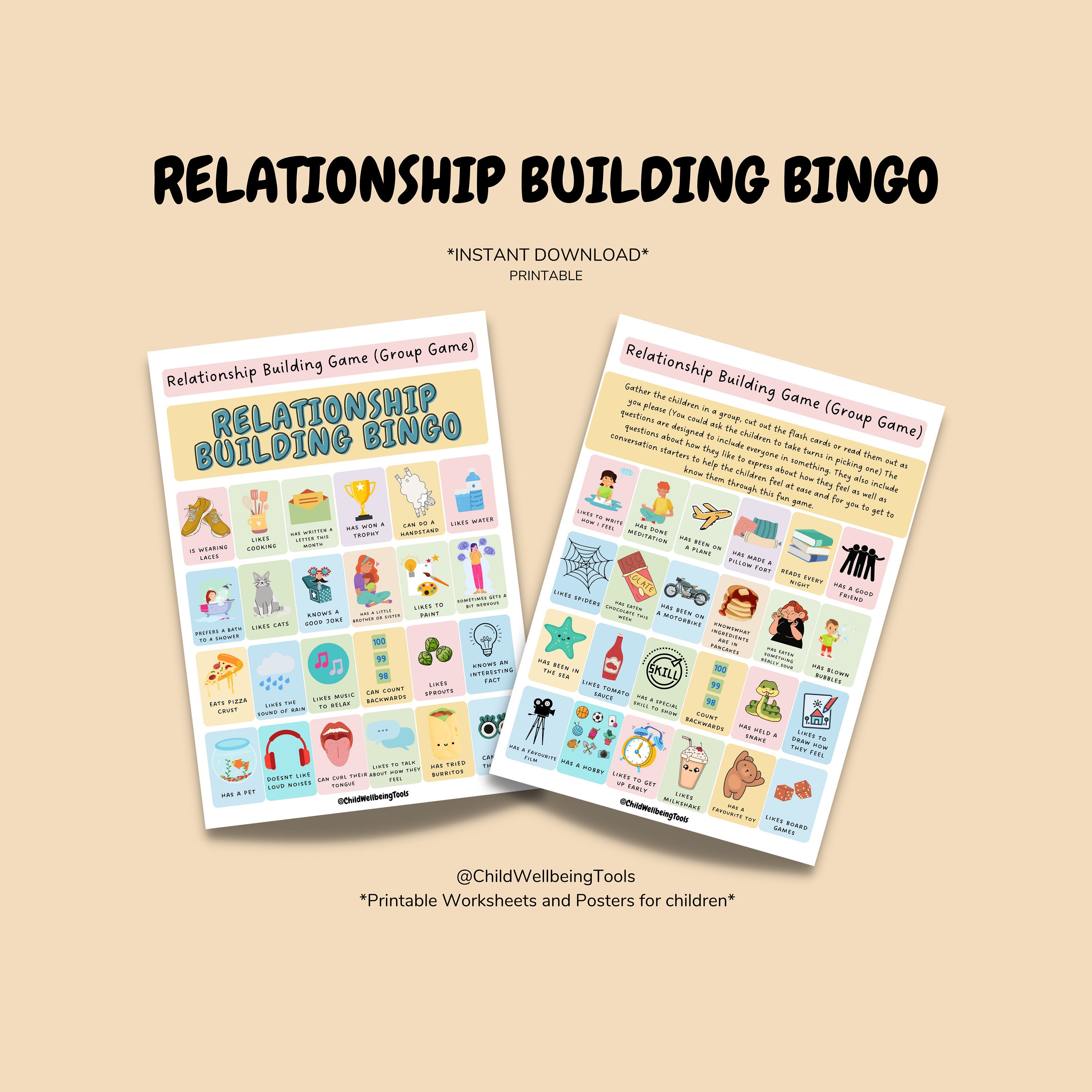 RELATIONSHIP Building Bingo DIGITAL Game, Relationship Building ...