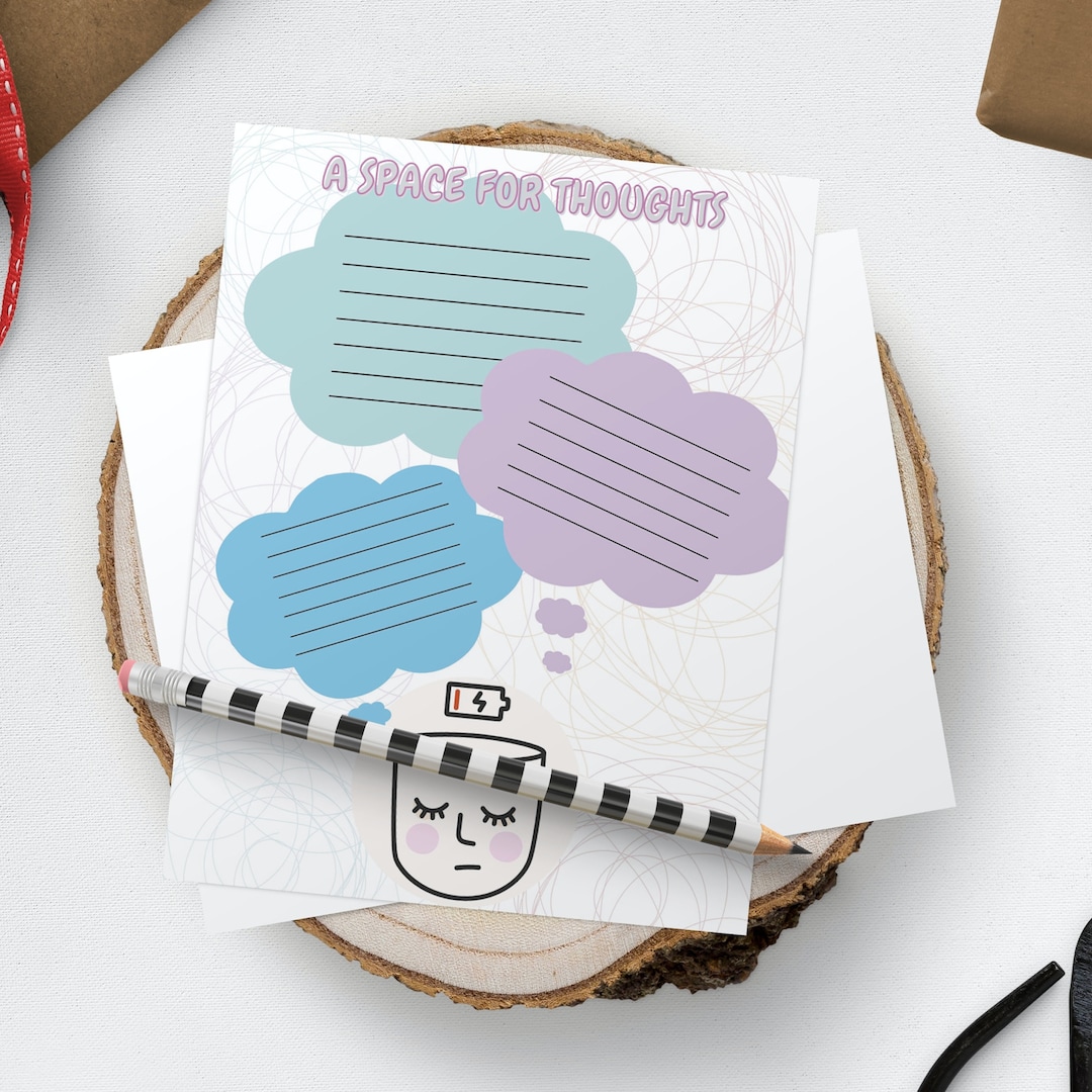 THOUGHT JOURNAL Notes Printable Worksheet Children Kids Template ...