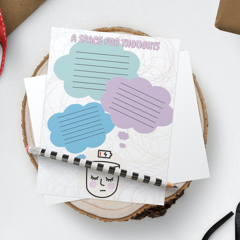 THOUGHT JOURNAL Notes Printable Worksheet Children Kids Template ...