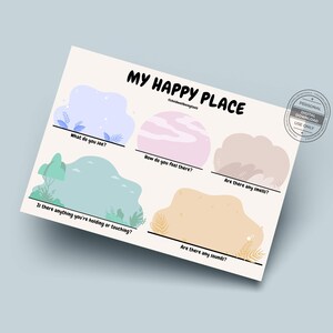 My Happy Place Worksheet: Kids Positivity Journal (digital Download) - Etsy