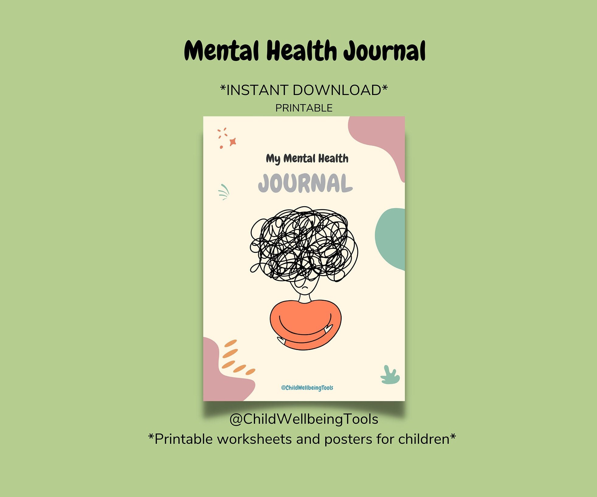 MENTAL HEALTH Support Pack Digital Printable Journal Tool, Wellbeing ...