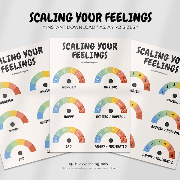Emotion Scale - Etsy