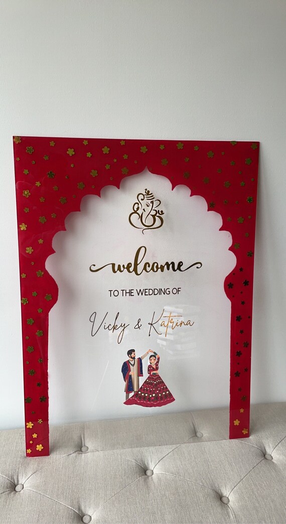 Indian Wedding Welcome Board as Hindu Welcome Signage Hindu - Etsy