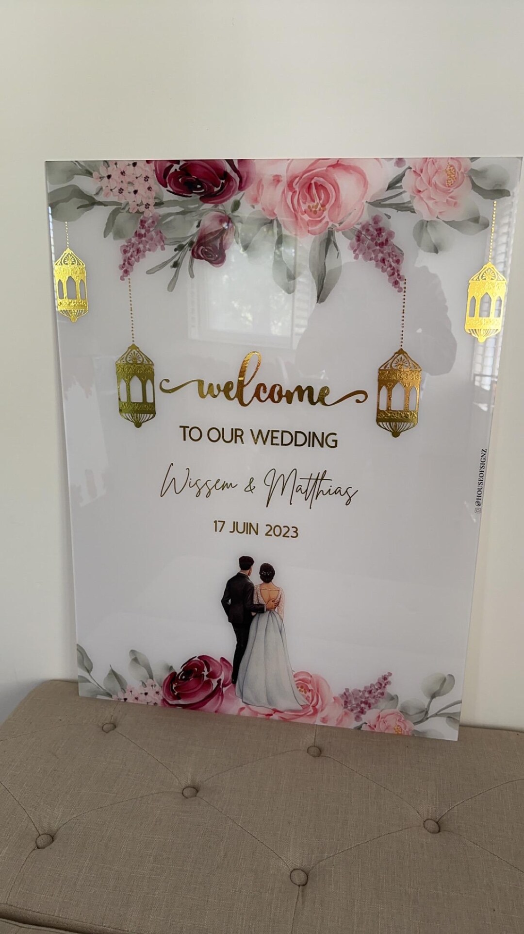 Custom Wedding Venue Sign Hindu Frosted Welcome Sign Mehndi Signages ...