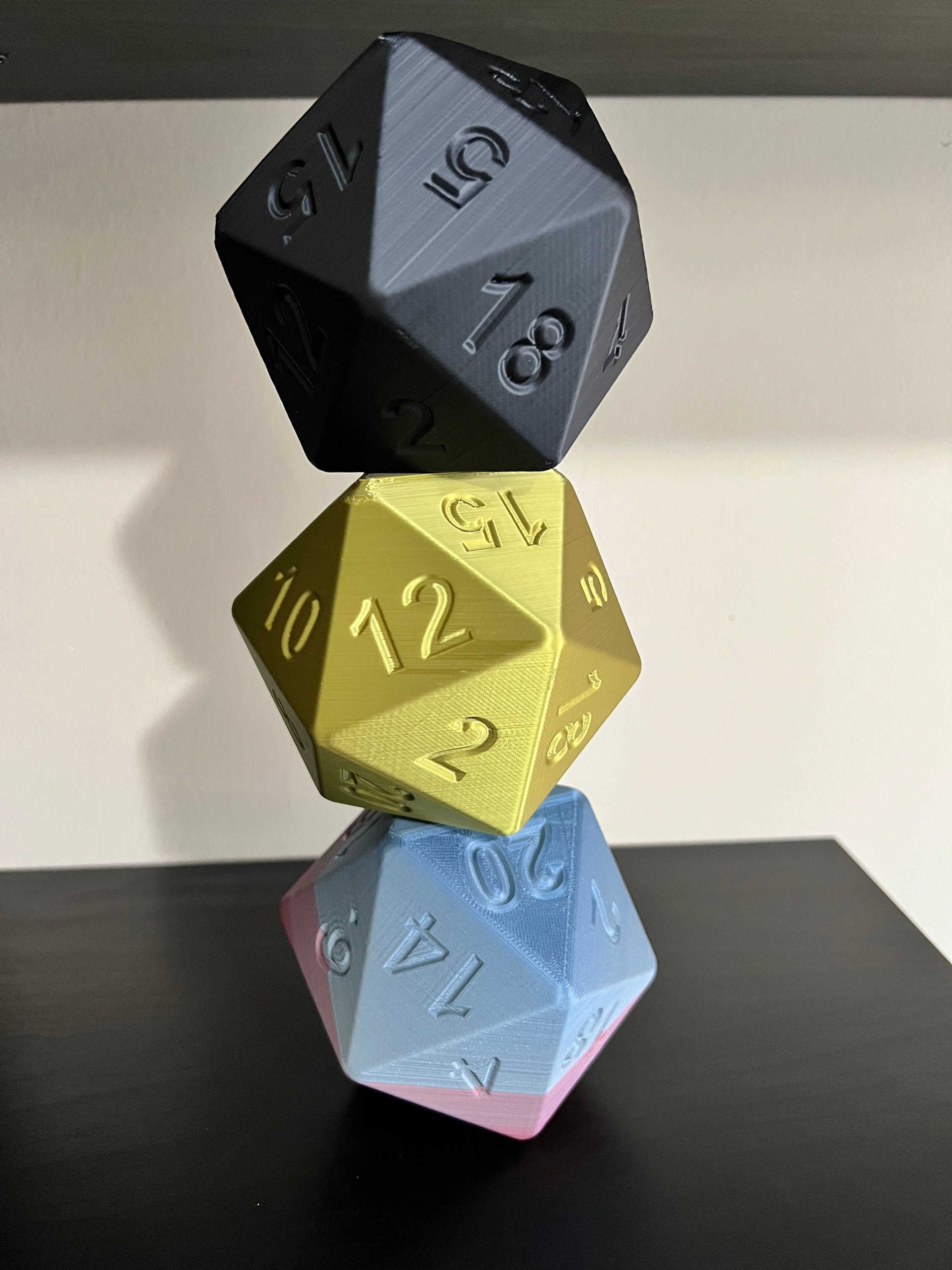 Large D20 Dice 3D Printed for Tabletop Roleplaying DND - Etsy