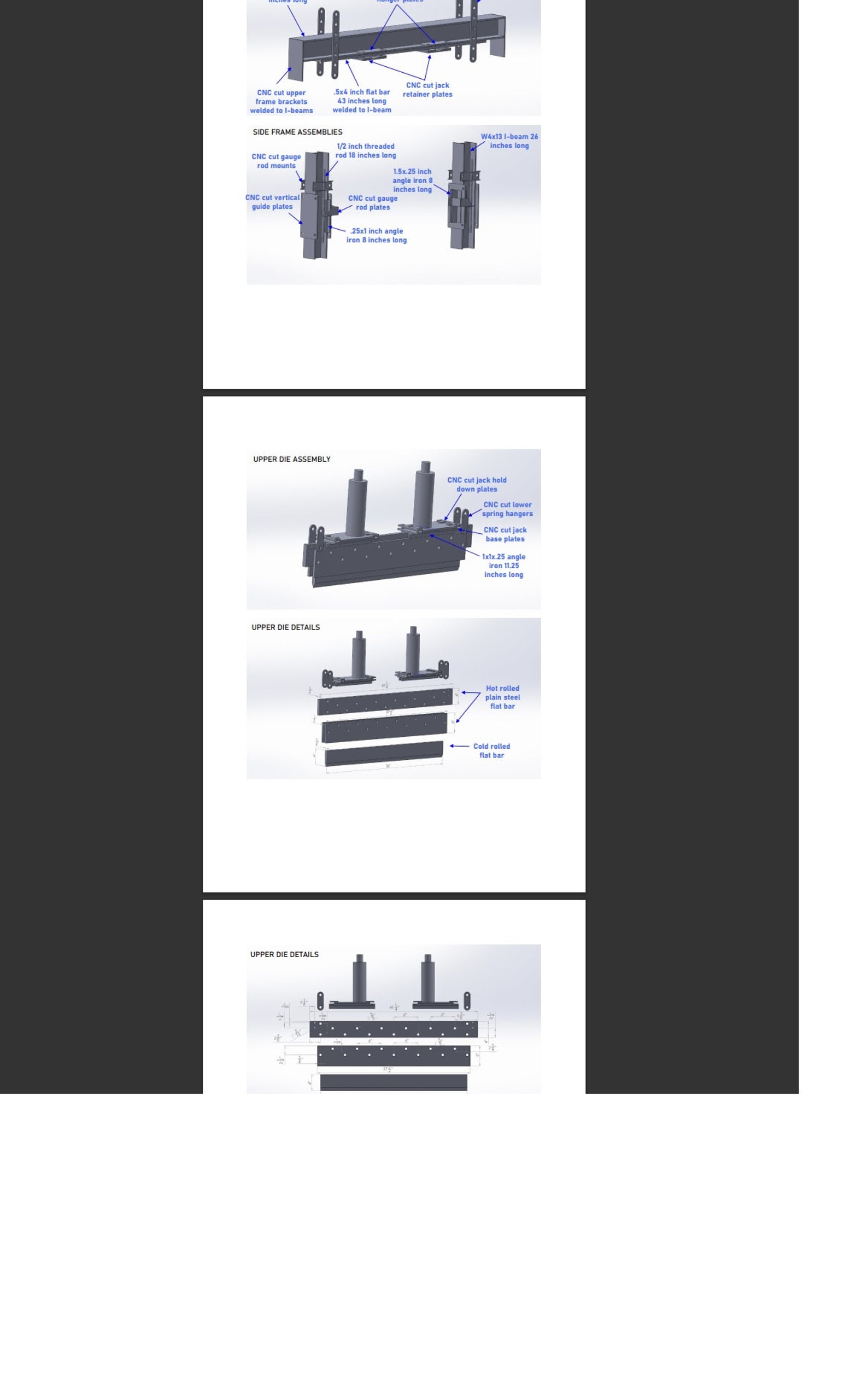 36 Inch Hydraulic Press Brake - DXF Files and Build Plans - DIGITAL ...
