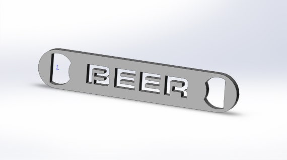 BEER Branded Bottle Opener DXF File - Etsy
