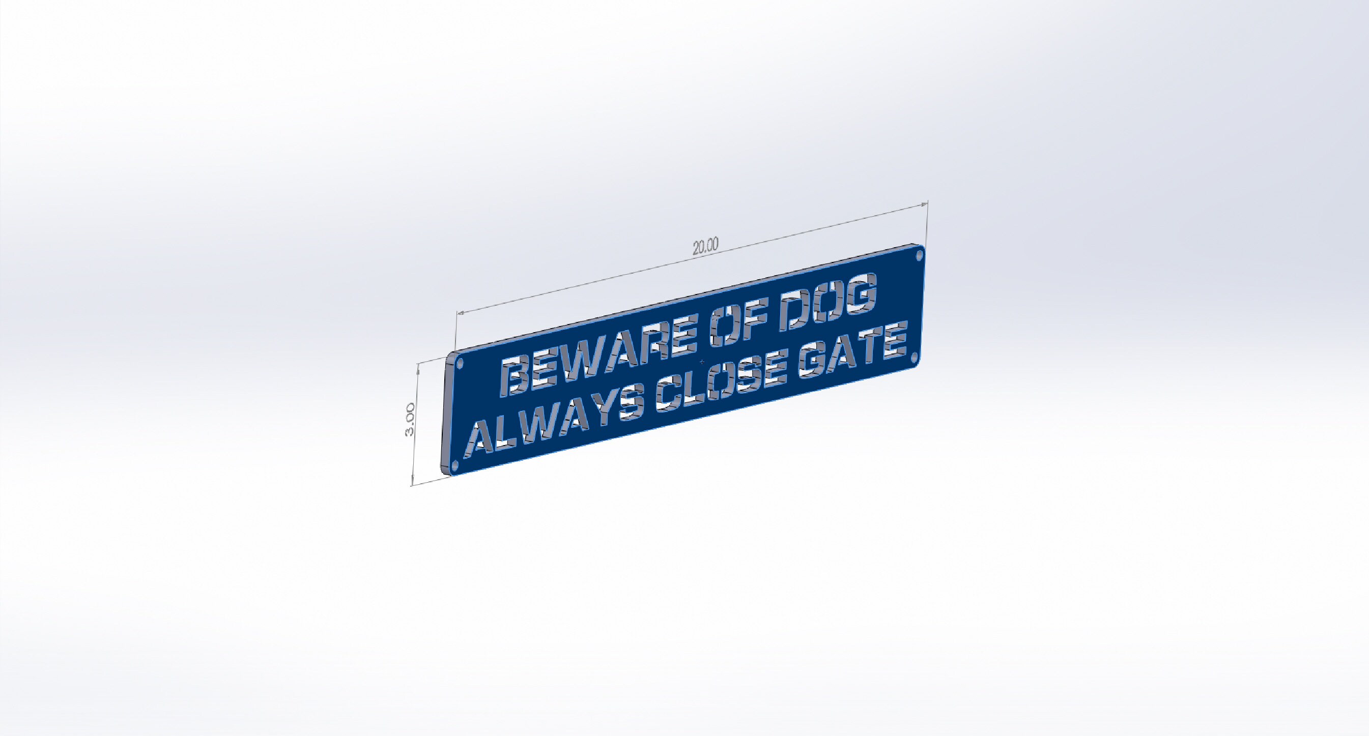 Ready to Cut DXF File - Beware of Dog Always Close Gate Sign - DIGITAL ...