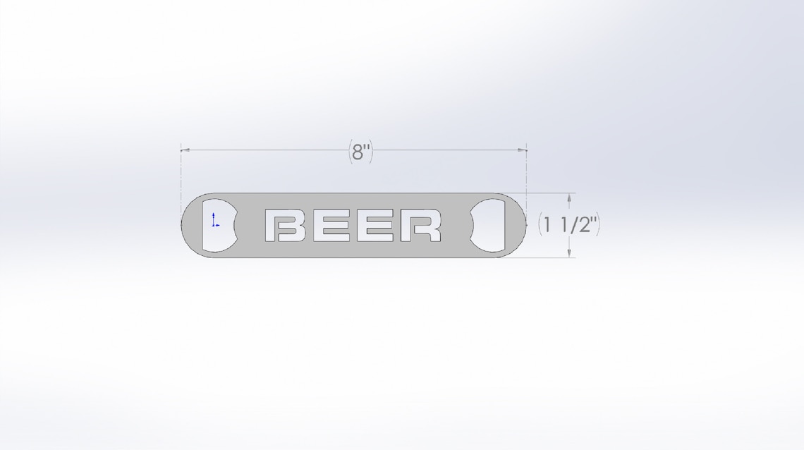 BEER Branded Bottle Opener DXF File - DIGITAL File - Etsy