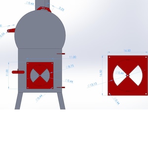 DXF FILES for Smoker or BBQ Pit Parts - Air Intake, Hinges, Handles ...
