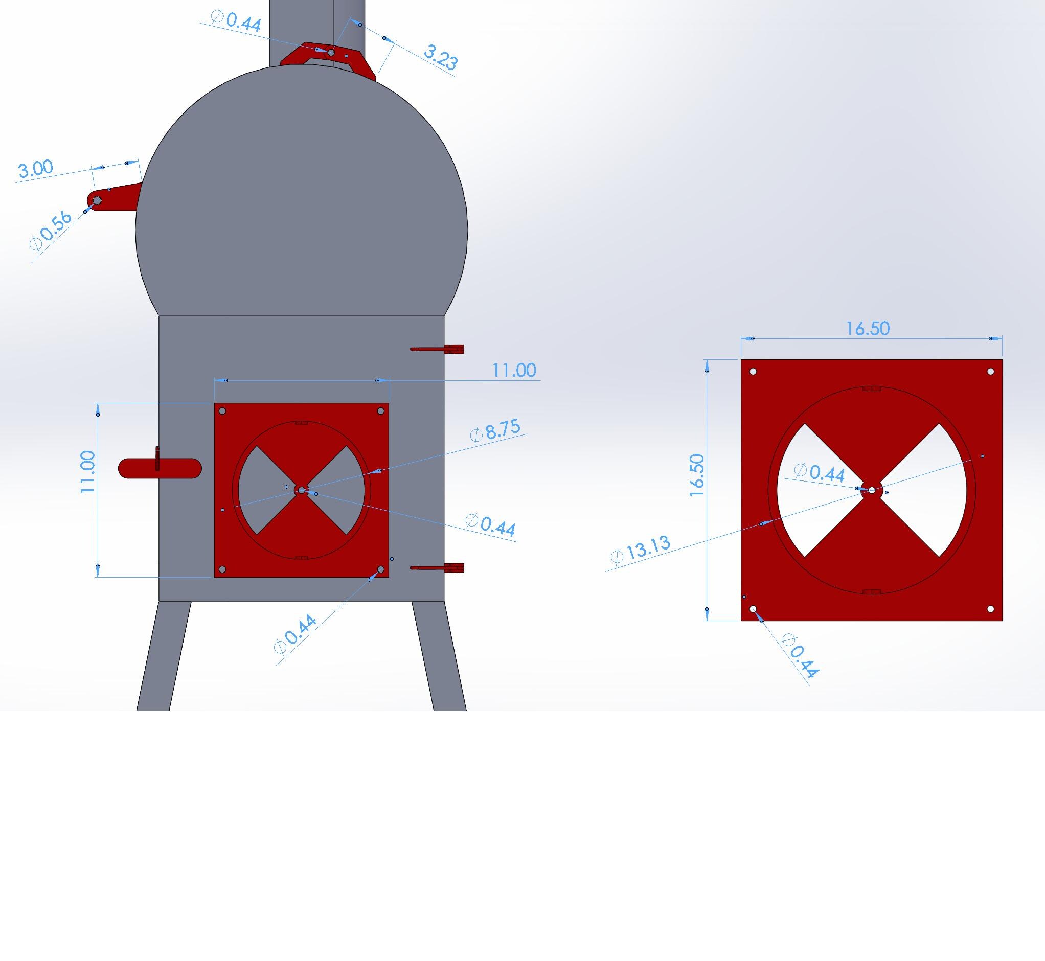 DXF FILES for Smoker or BBQ Pit Parts - Air Intake, Hinges, Handles ...