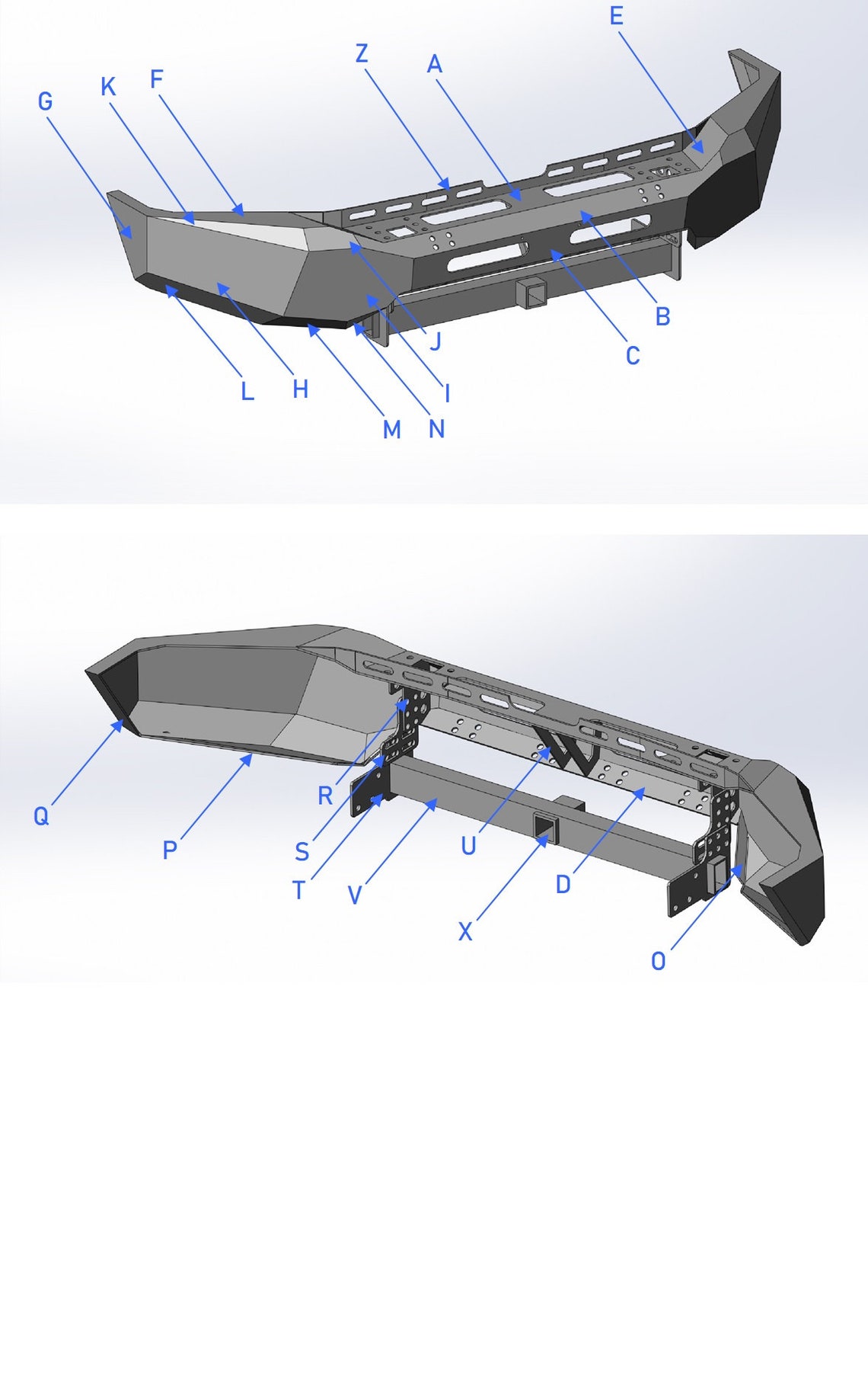 DXF Files - 2nd Gen Dodge Ram 2500 3500 Cummins Front Bumper - DIGITAL ...