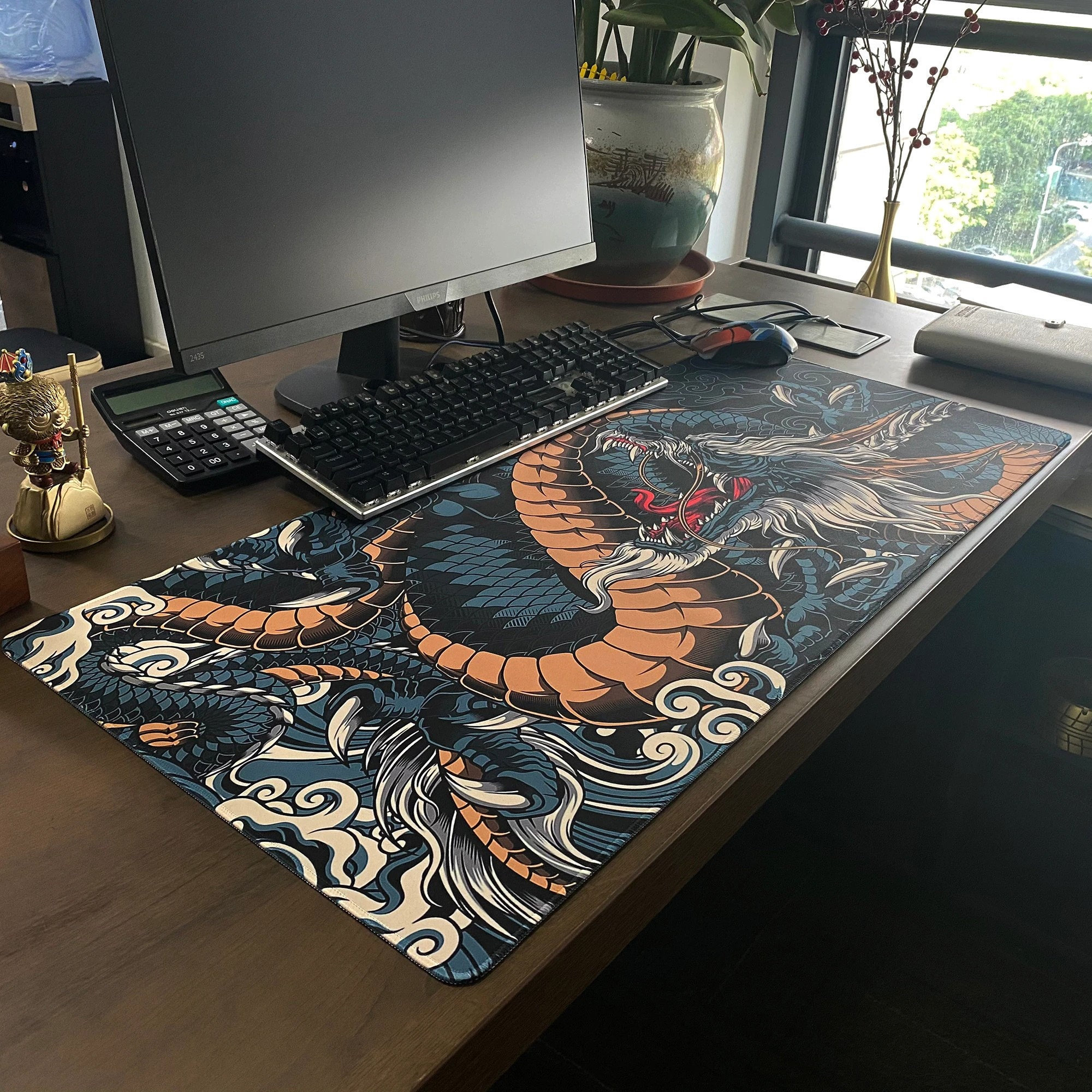 Japanese Dragon Large Game Mouse Pad Desk Mat / Mouse Pad / - Etsy UK