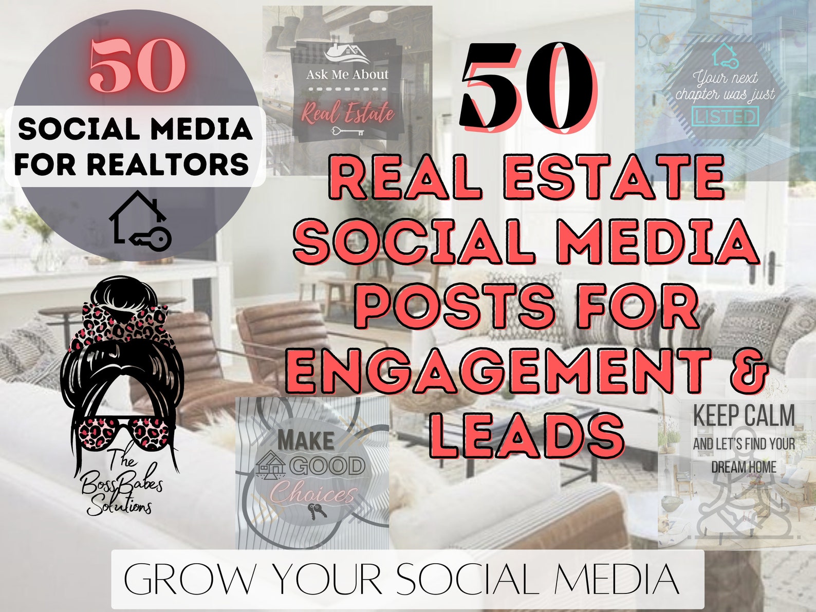 50 + Realtor Bundle Social Media Posts for Instagram Facebook Reels ...