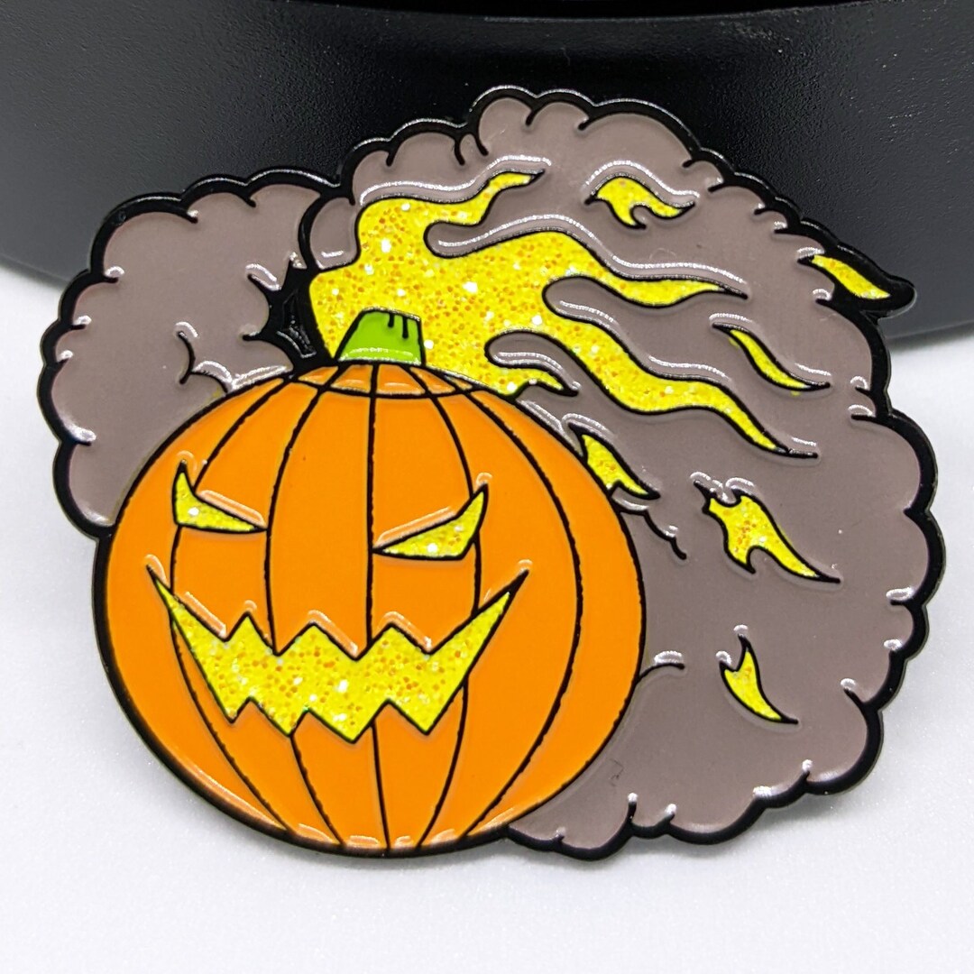Spider-man Pumpkin Bomb Enamel Pin | Glitter Pin | Green Goblin ...