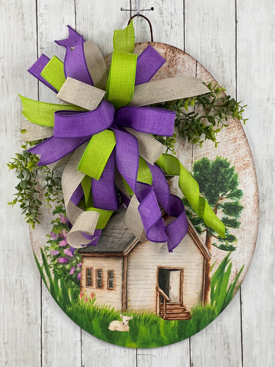 Easter Church Door Wreath, Easter Church Door Hanger, Easter Wreath ...