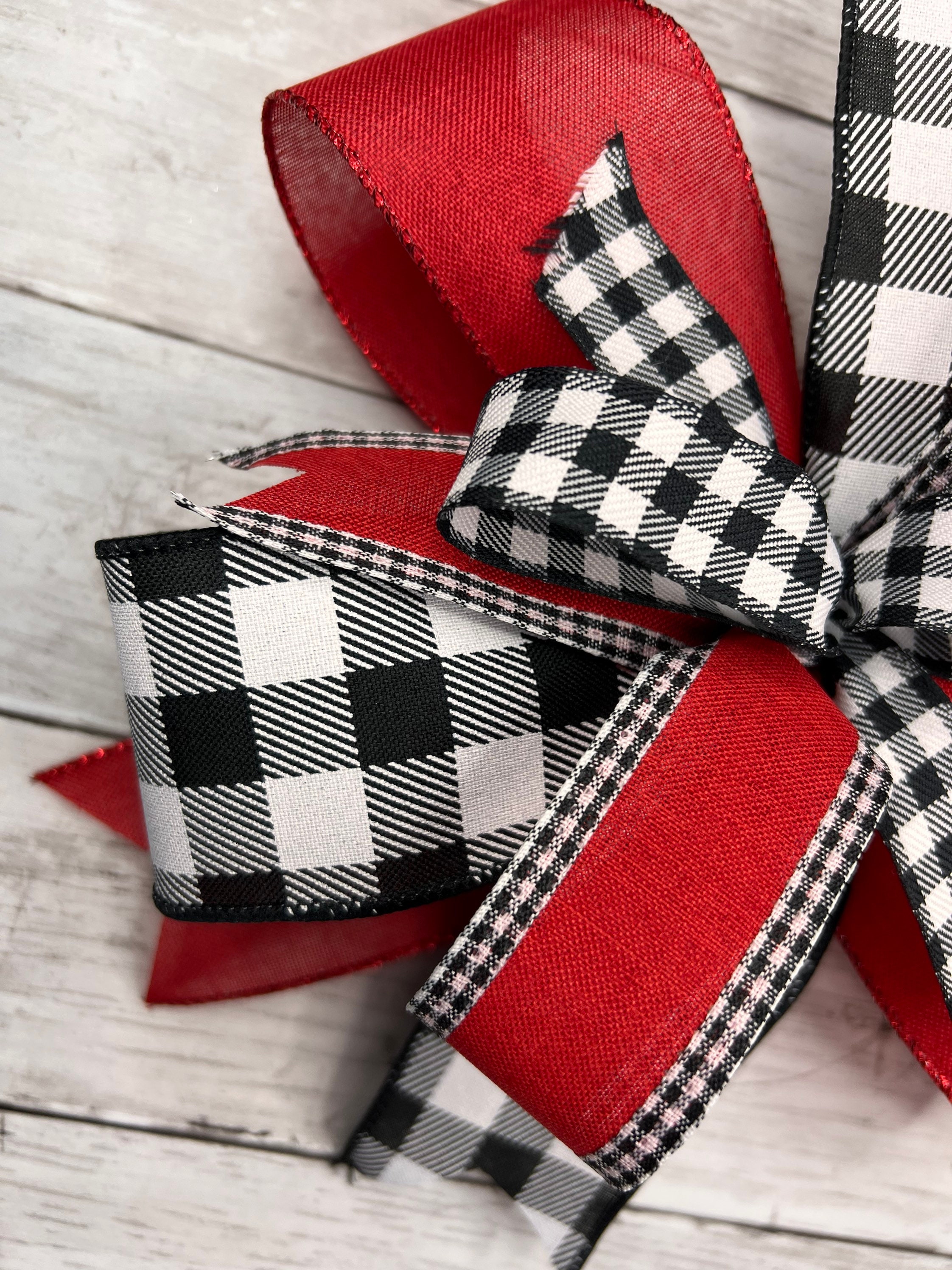 Buffalo Plaid Wreath Bow Buffalo Check Wreath Bow Buffalo - Etsy