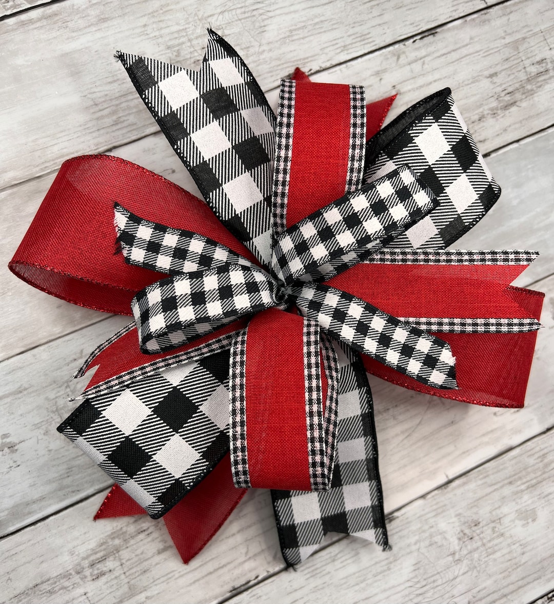 Buffalo Plaid Wreath Bow, Buffalo Check Wreath Bow, Buffalo Plaid Bow ...