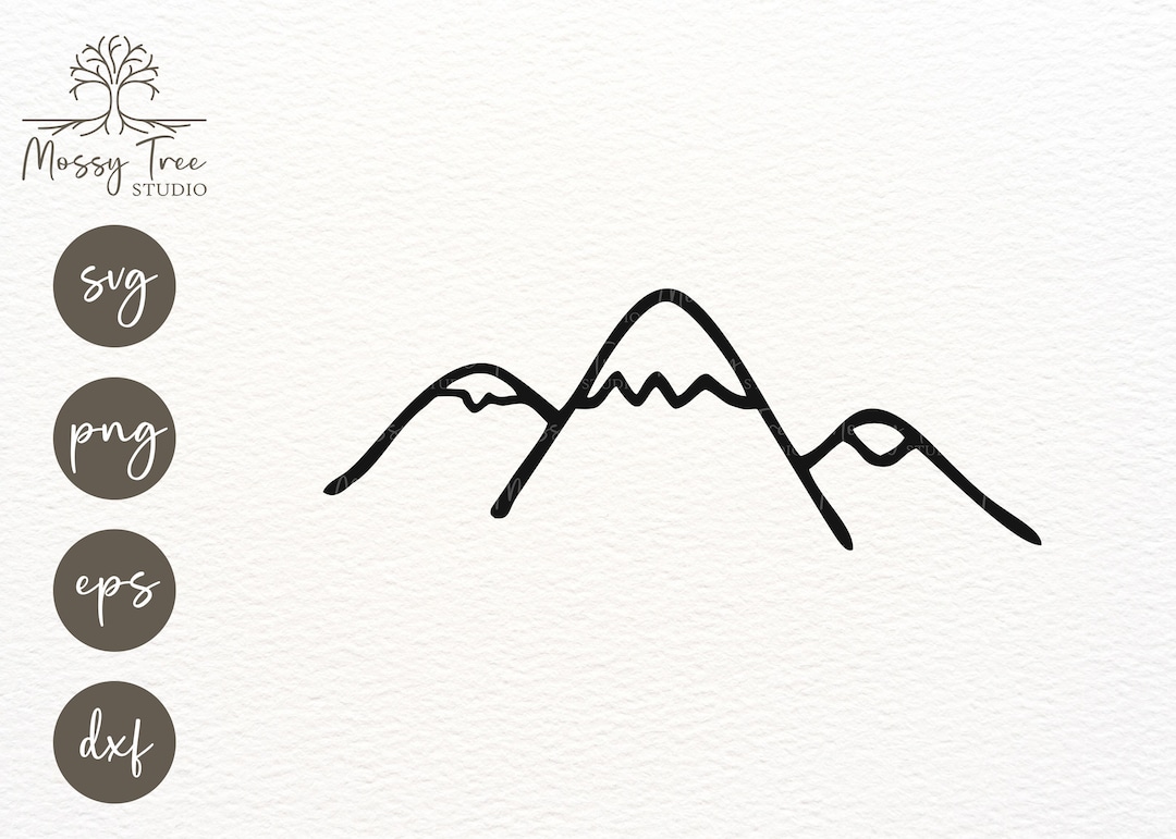 Doodle Berge SVG | Berg Umriss SVG | Berg Silhouette PNG | SVG Datei ...