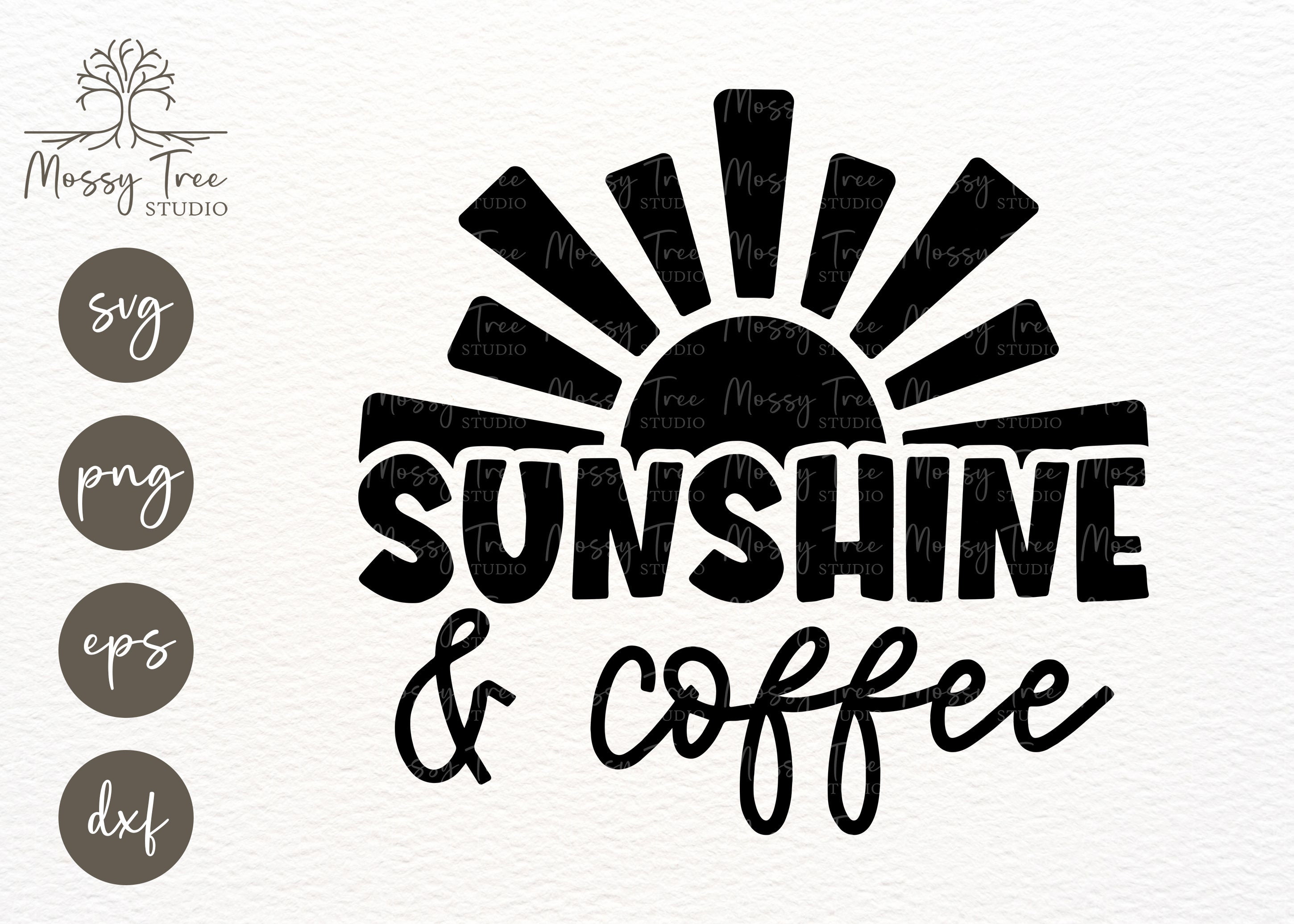 Retro Sunshine and Coffee SVG | Coffee Quote SVG | Coffee and Sunshine ...