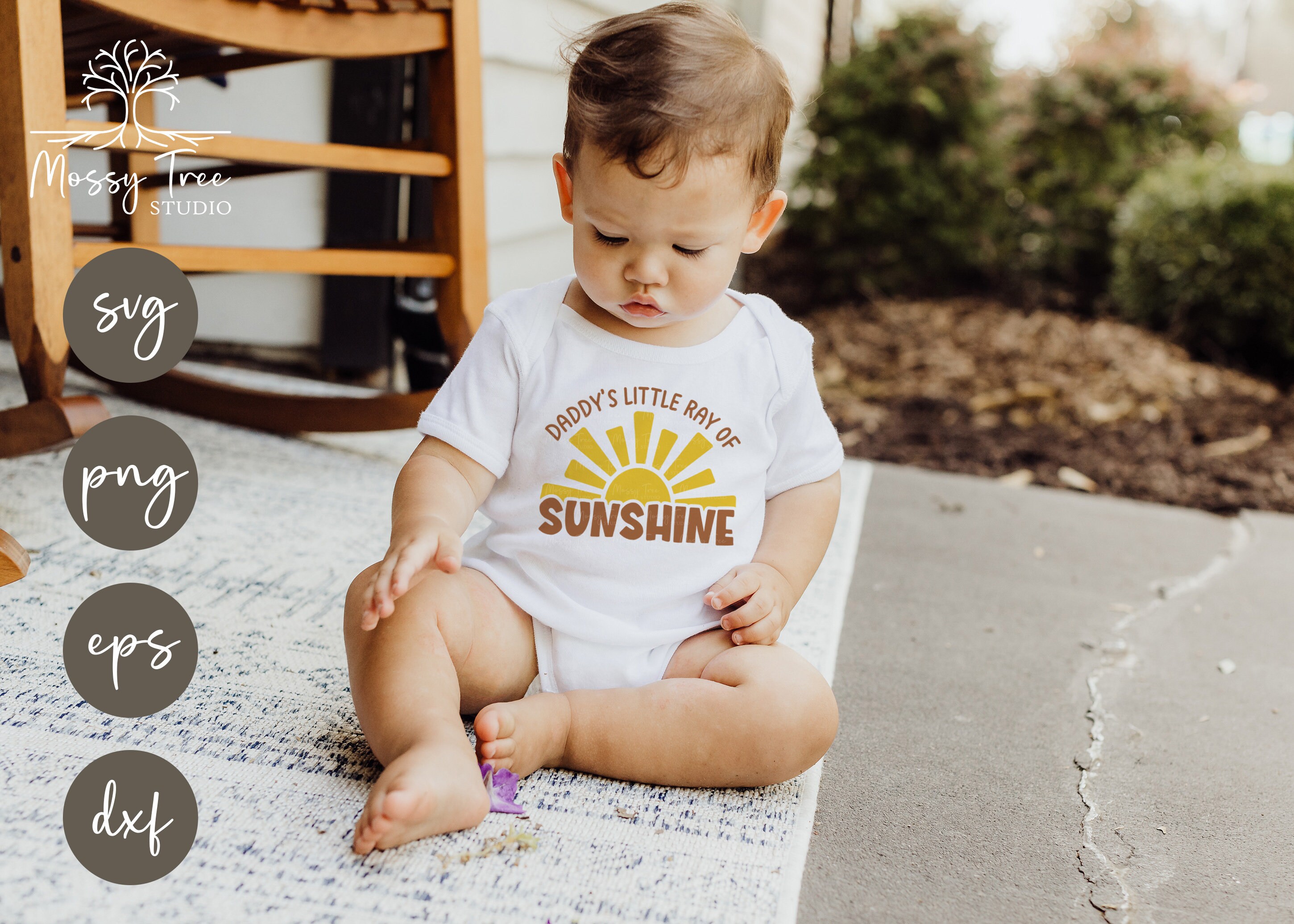 Daddy's Little Ray of Sunshine SVG | Retro Sun SVG | Kids Tshirt Design ...