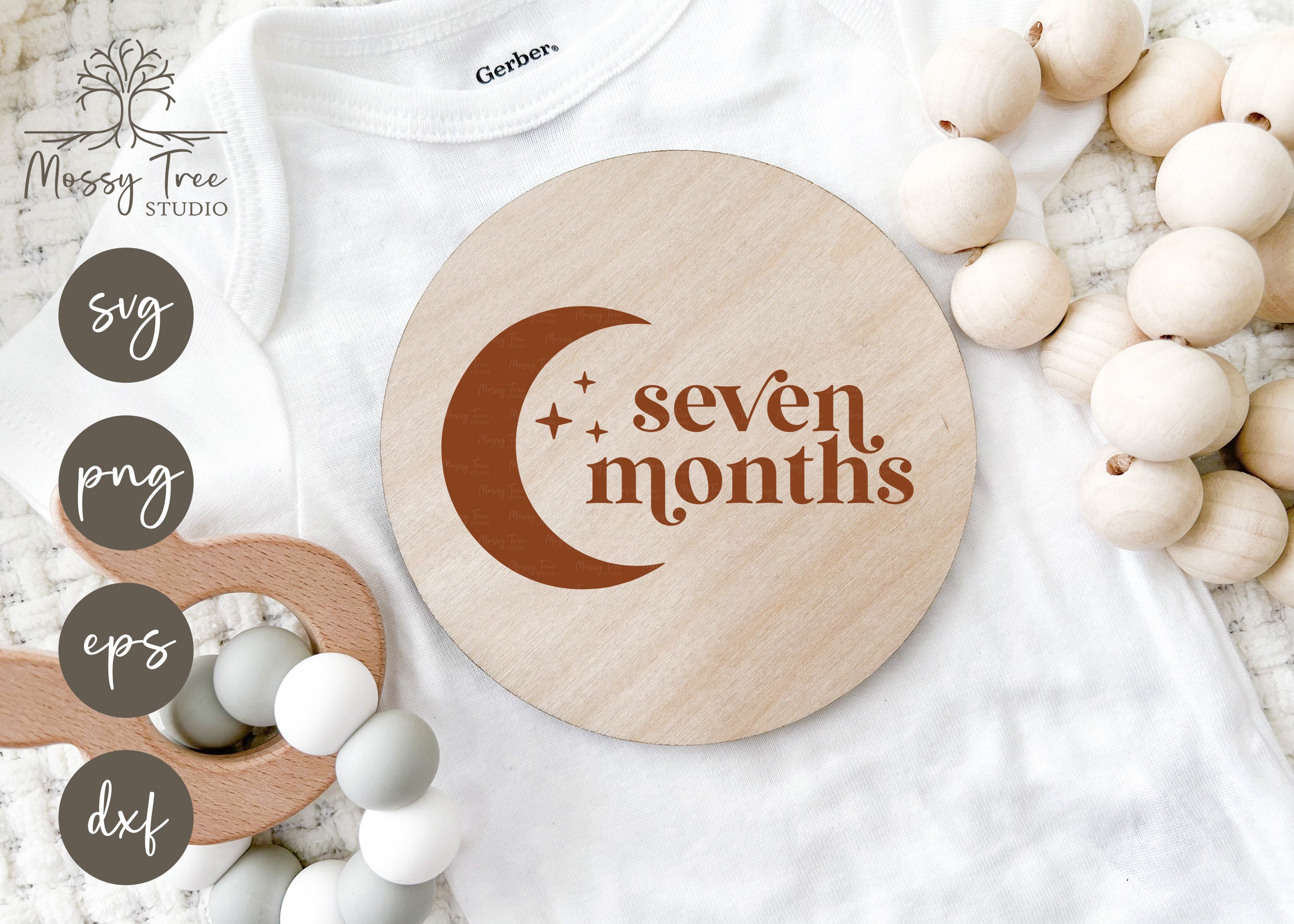 Boho Baby Milestones SVG | Boho Milestones Set | Boho Moon Milestone ...