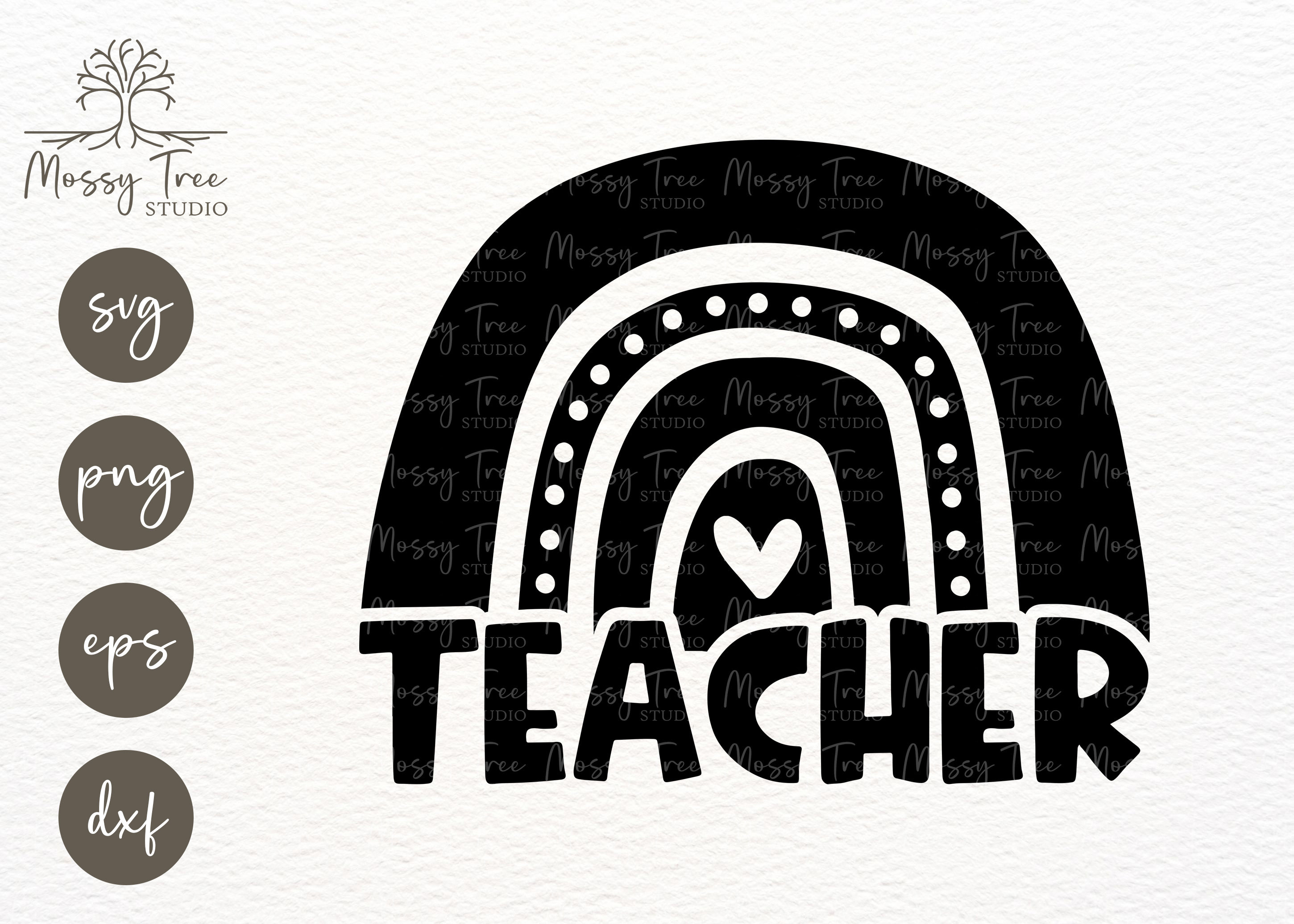 Teacher Rainbow SVG Teacher Appreciation SVG Thank You Teacher Svg Cut ...