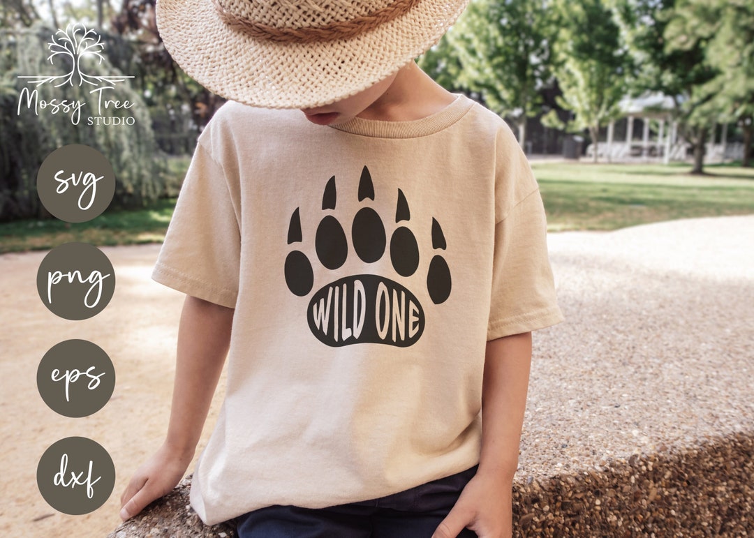 Wild One SVG | Bear Paw SVG | Adventure Shirt SVG | Kids Tshirt Design ...