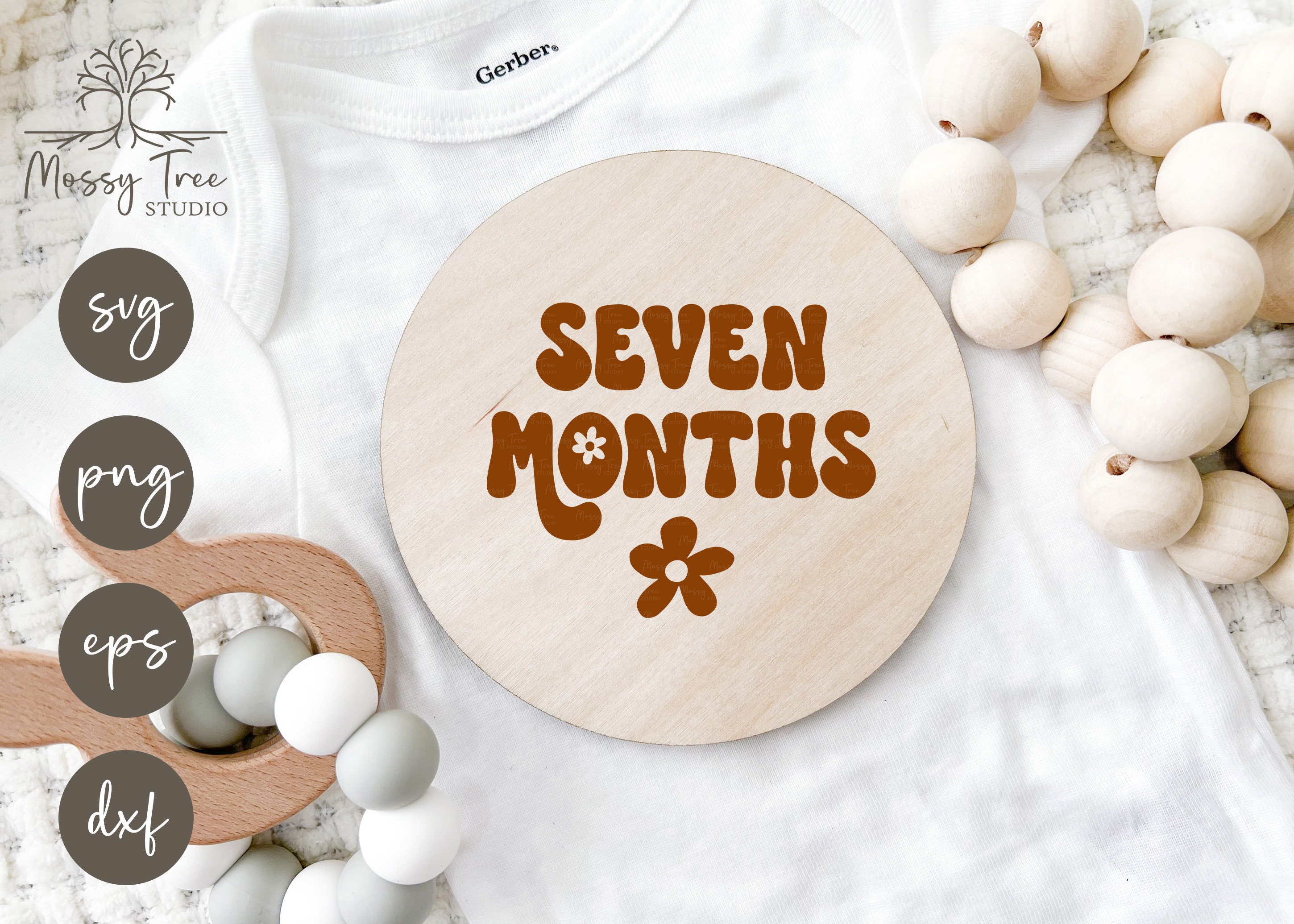 Retro Baby Milestones SVG | Boho Milestones Set | Retro Milestone Discs ...